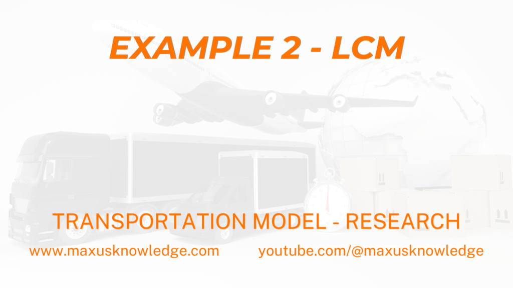 Transportation model: Important concepts, examples and types