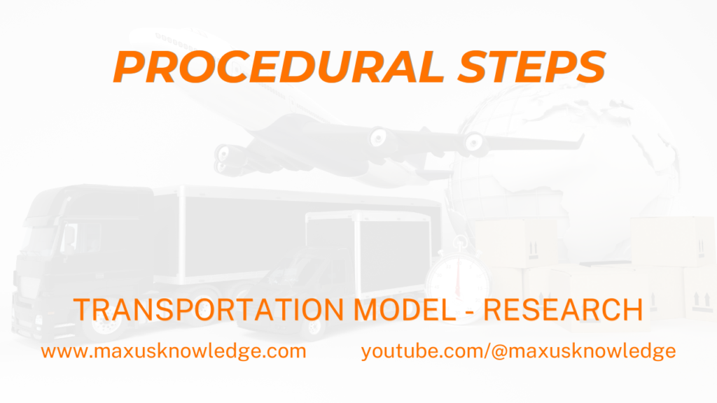 Transportation model: Important concepts, examples and types